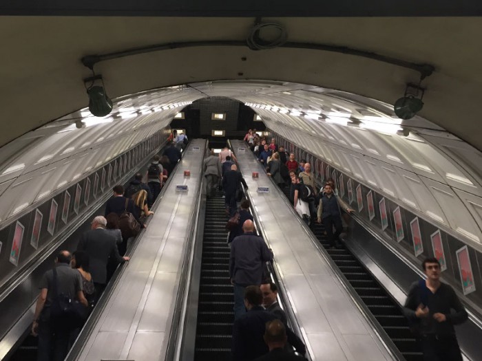 Armadillo Lighting | Liverpool-Street-Escalators