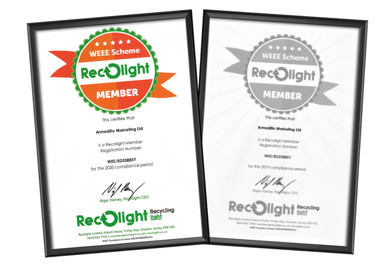 WEEE CERTIFICATE - Armadillo Lighting
